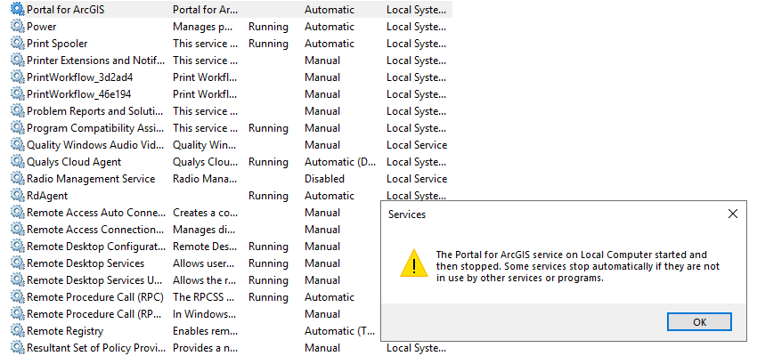 Solved: Portal Service can't be started when Upgrade from ... - Esri ...