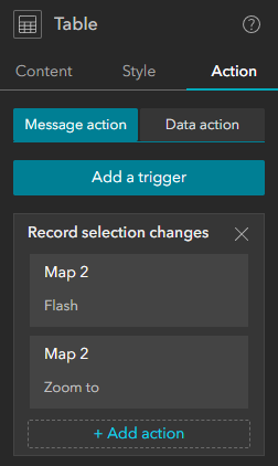 Solved: Table widget message action Zoom to and select fea... - Esri Community