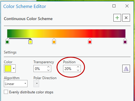 Raster stretch color schemes - use grid values rat... - Esri Community