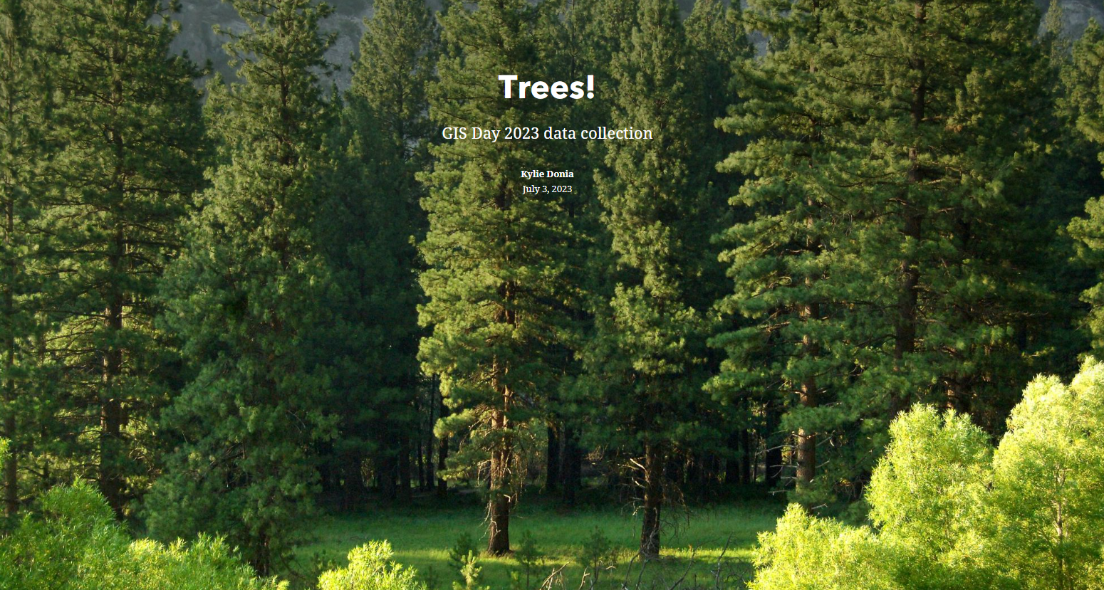 Trees Activity for GIS Day and Beyond - Esri Community