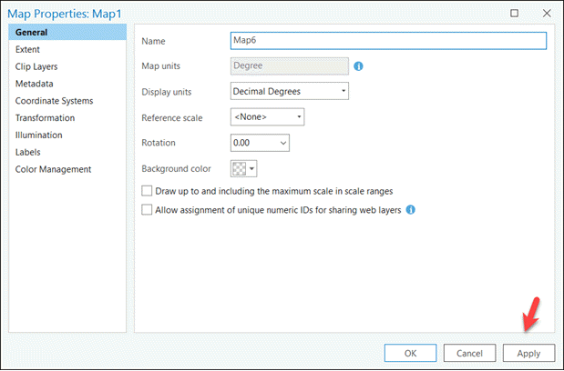Add an Apply button to ArcGIS Pro Map Properties - Esri Community