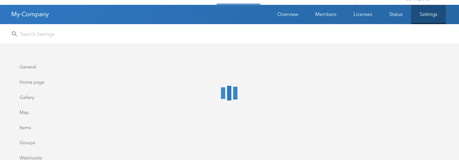 Settings, Members, and Licenses not viewable throu... - Esri Community