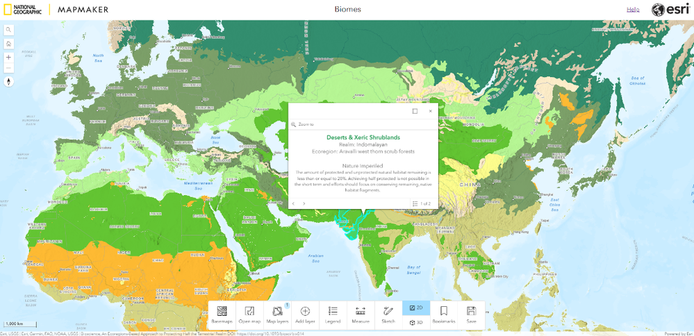 National Geographic MapMaker – a curated collection of maps for students