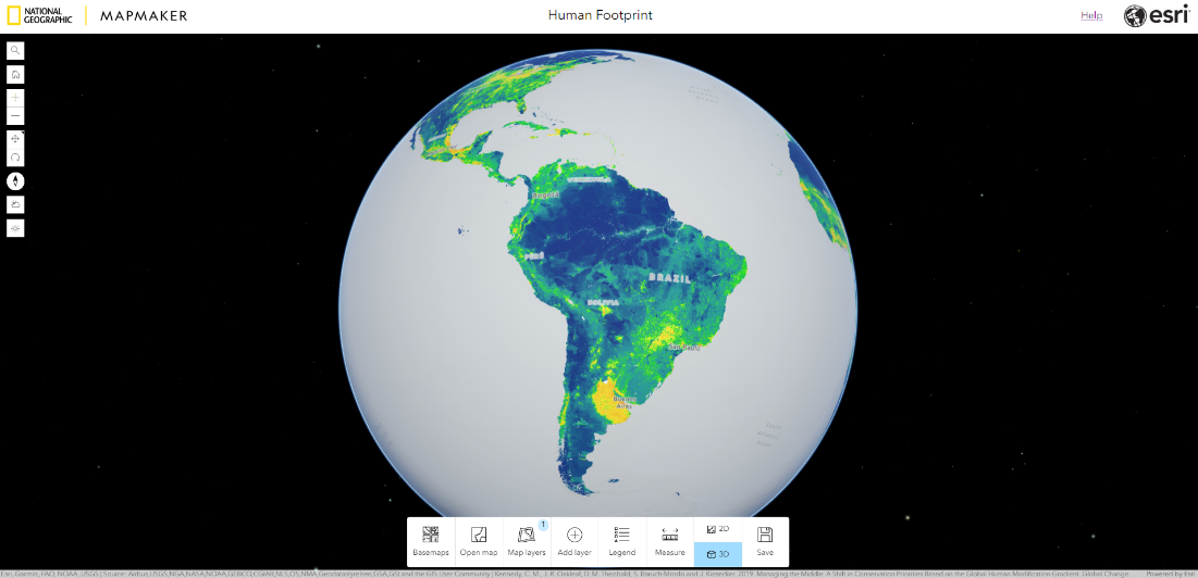 National Geographic MapMaker – a curated collection of maps for students