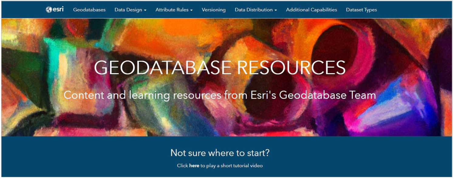 Geodatabase Resources Hub - Esri Community