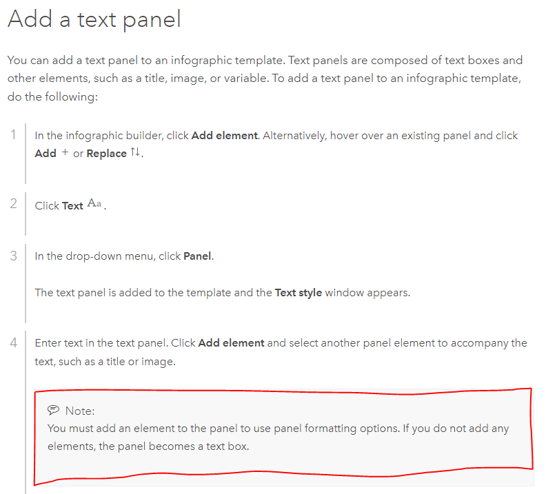 Solved: Text Boxes Not Appearing in Stacked Panel Infograp... - Esri Community