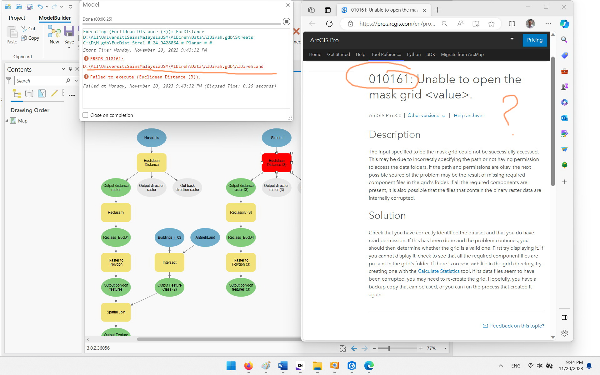 ArcGIS Pro 3.0.2: Tools in model builder fails and... - Esri Community