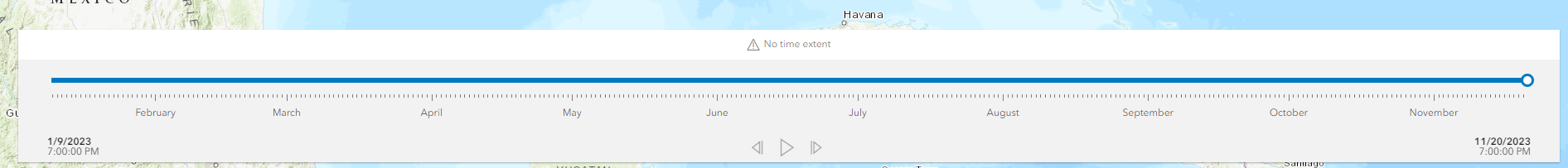 Time Slider showing No Time Extent Warning - Esri Community