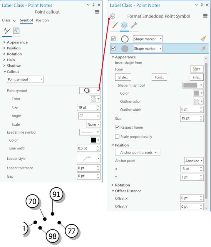 Solved: Callout leader line showing halo on top of shadow - Esri Community