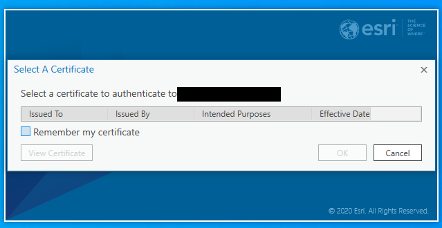 Solved: ArcGIS Pro asking for certificate - Esri Community