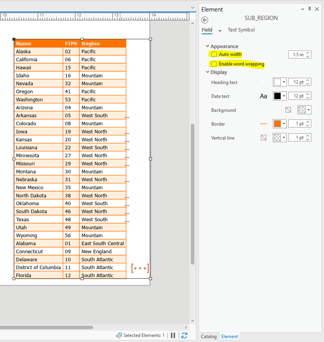 Table Frames - Esri Community