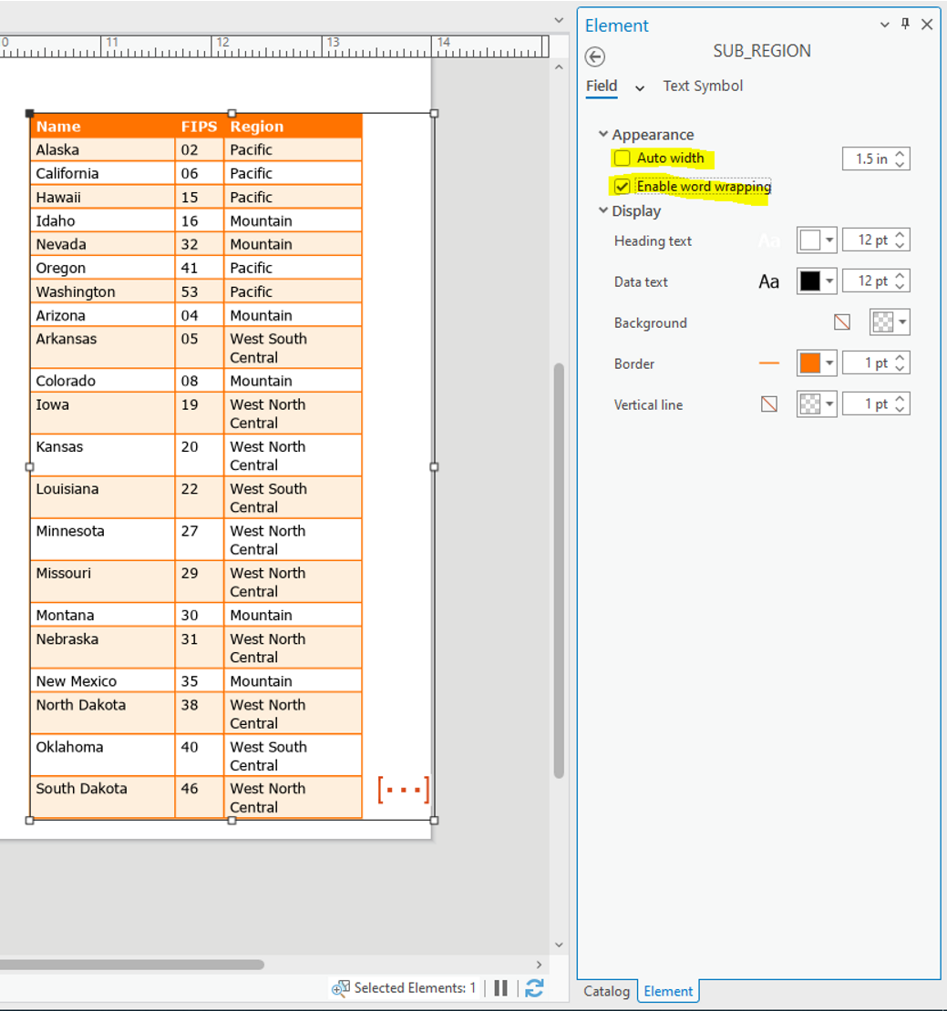 Table Frames - Esri Community
