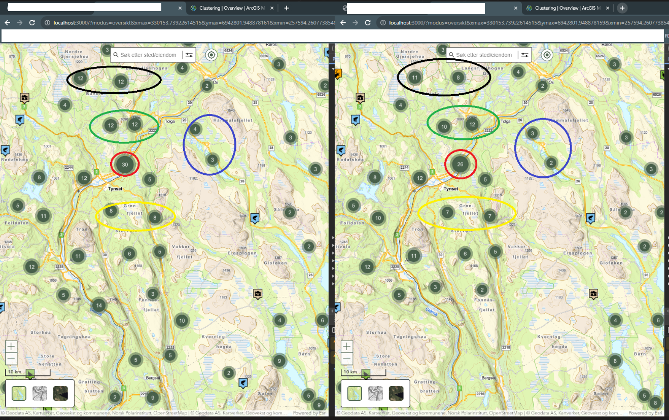 Solved: Cluster including extra features from far away - Esri Community
