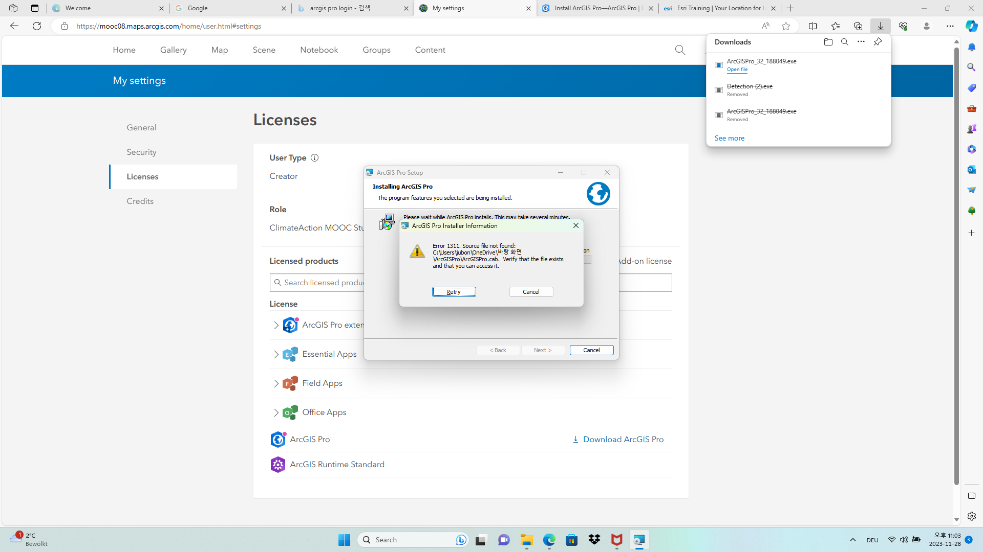 ArcGIS Pro Installation Troubleshooting - Esri Community