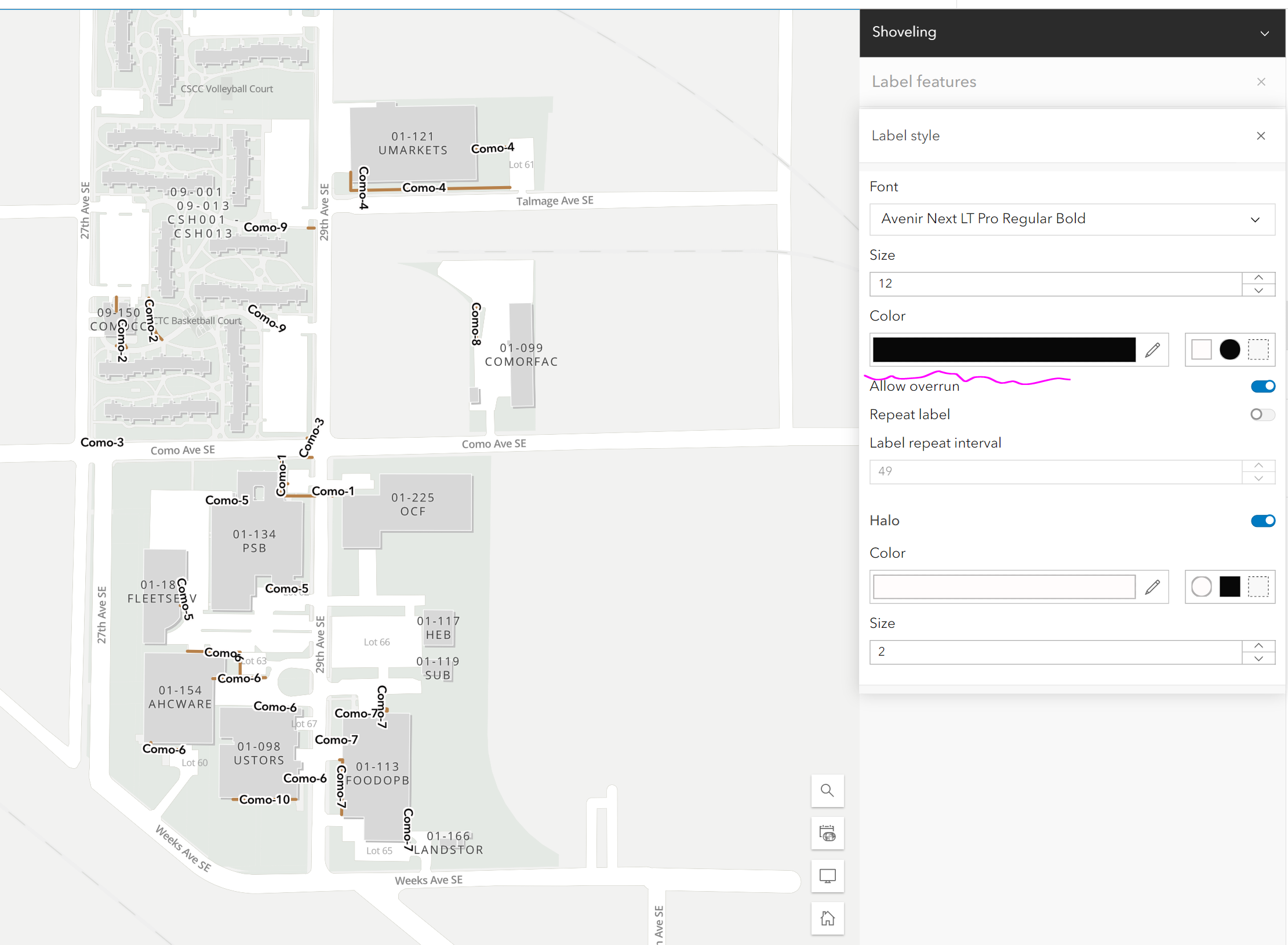 Solved: Where is the label placement property for lines? - Esri Community