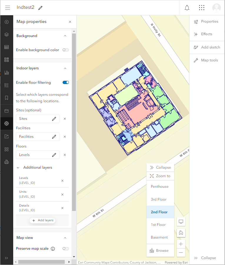 Solved Arcgis Indoors Floor Selector In Arcgis Dashboard Esri Community