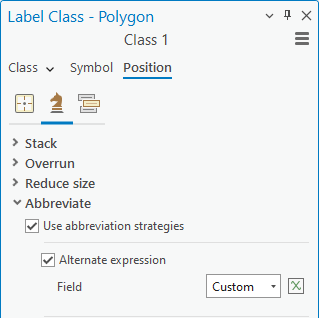 Abbreviate labels based off feature size - Esri Community