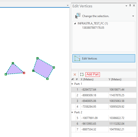 Edit Vertices Pane — "Add Part" button - Esri Community