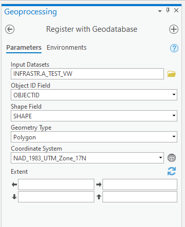 Register view with geodatabase — Import extents fr... - Esri Community