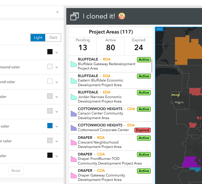 Solved: Dashboard Gallery - Salk Lake County example - Esri Community
