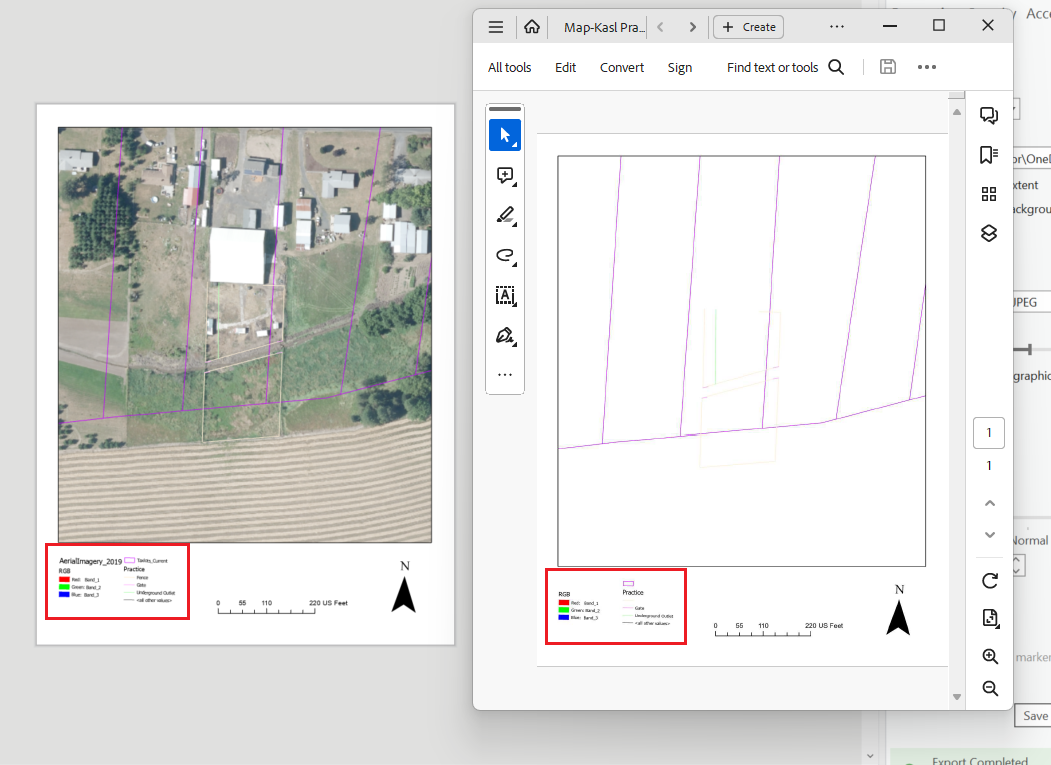 Layout exporting without legend items or aerial - Esri Community