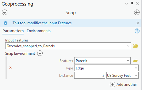 "Snap" Geoprocessing Tool not working - Esri Community