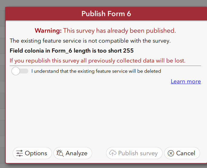 Solved: Failed to submit error in Survey123 Form - Esri Community