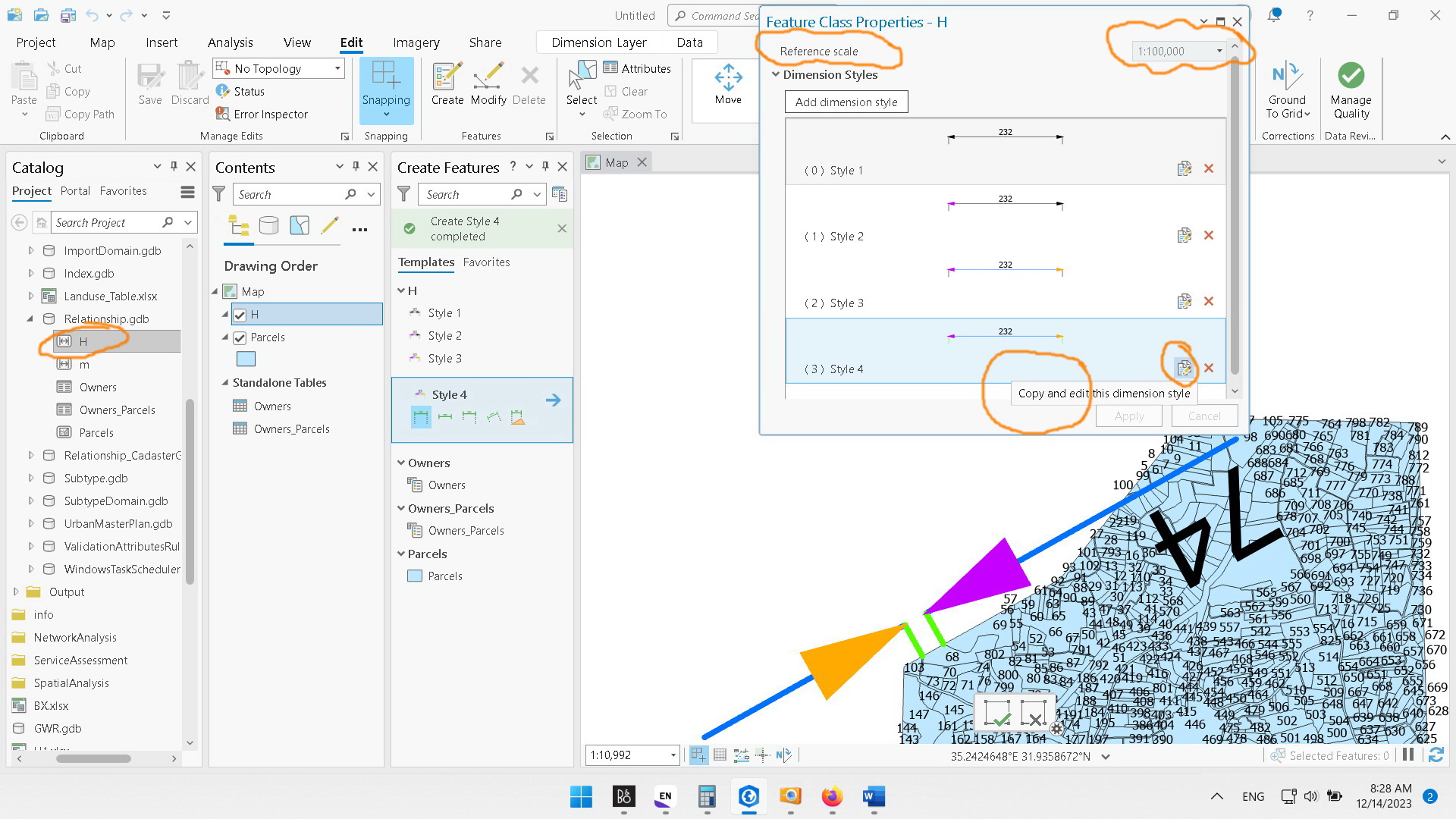 ArcGIS Pro 3.0.2: How to edit the dimension featur... - Esri Community