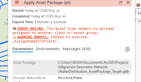 Error when using the apply asset package tool - Esri Community
