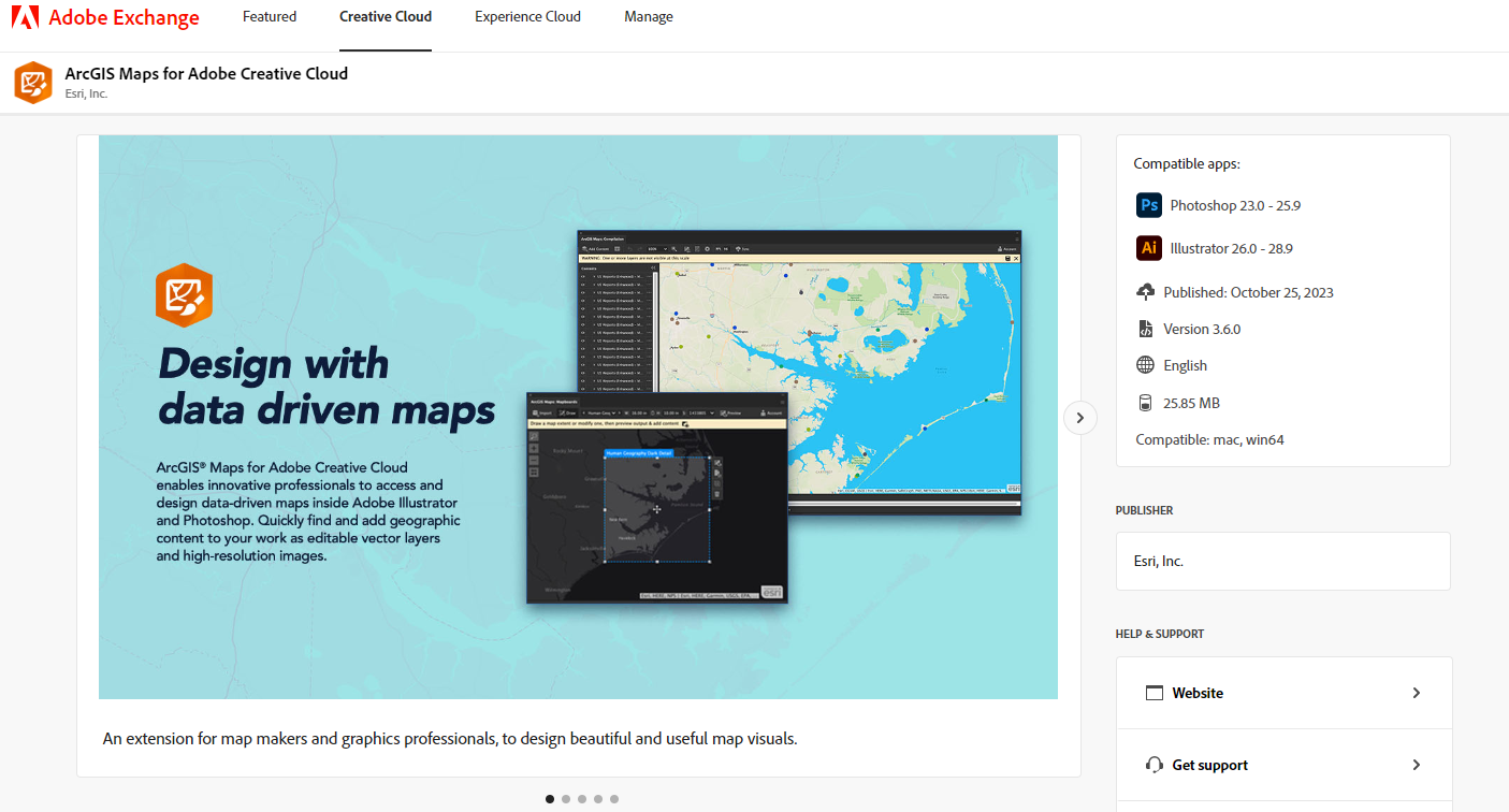 Arcgis Maps For Adobe Creative Cloud Is Now Availa Esri Community
