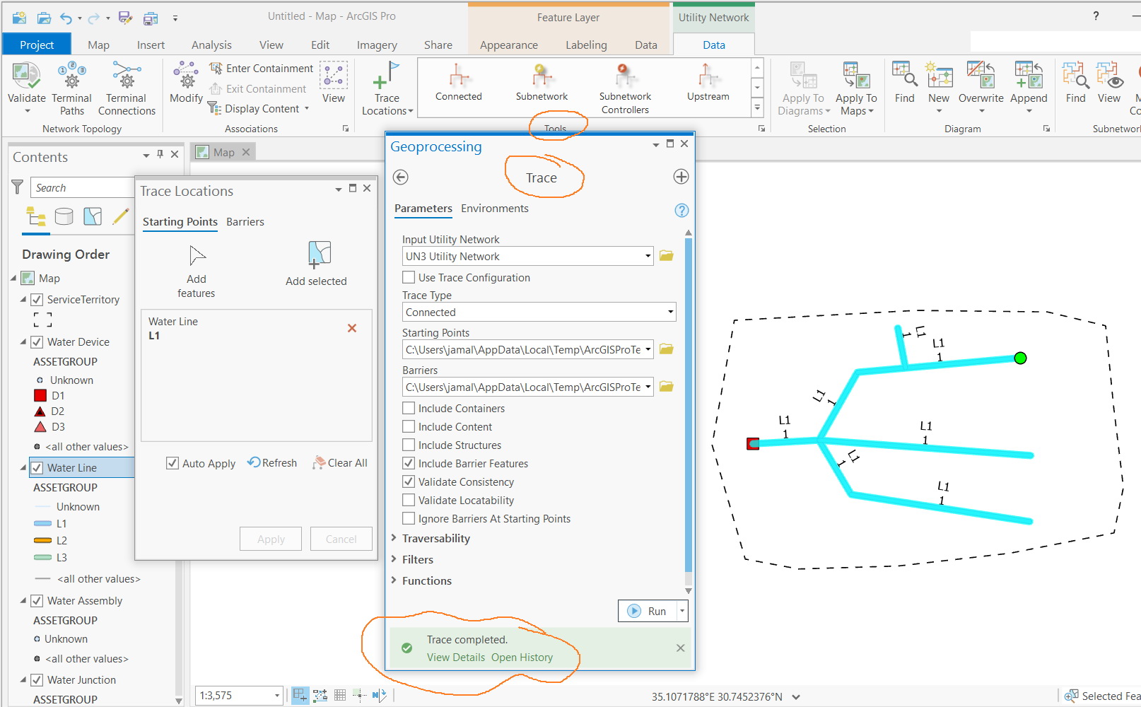 Arcgis Pro 2 6 Connected Tracing Ends Up With “no Esri Community