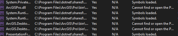 Visual Studio Debugging Issue - No PDB files - Esri Community
