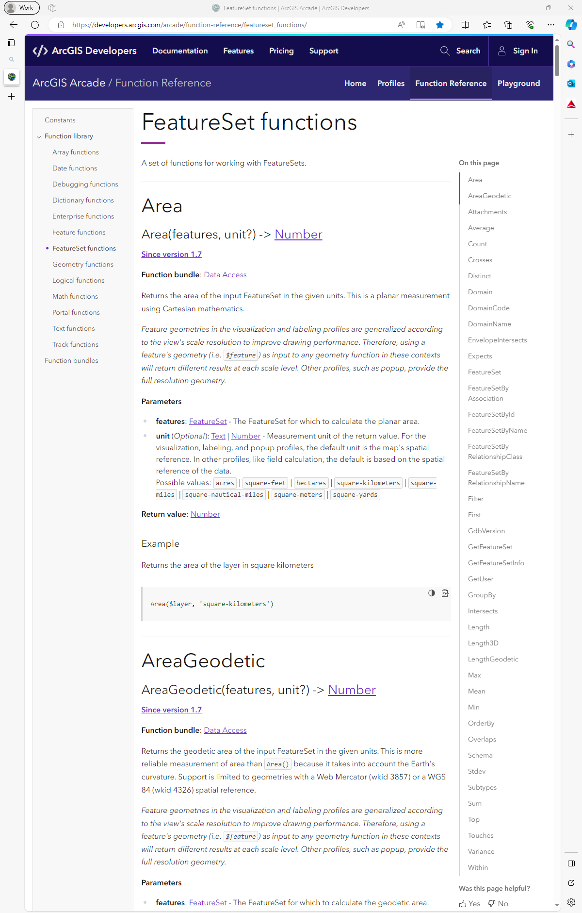 Difference in web documentation and ArcGIS Pro. - Esri Community