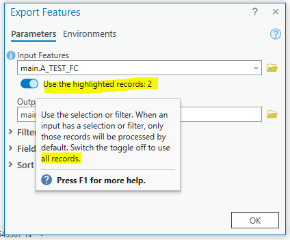 GP Tools — Ignore selection but honor definition q... - Esri Community