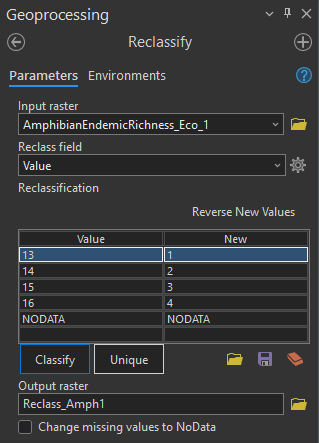Reclassify a feature class with arcpy using Natura... - Esri Community