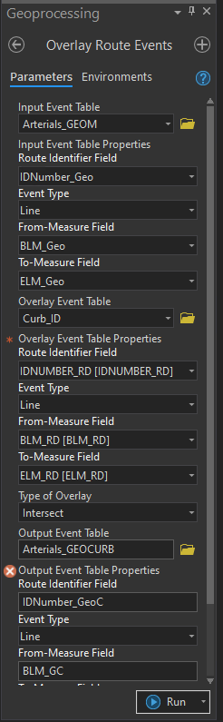 Overlay Route Events error with Line-on-Line in Ar... - Esri Community