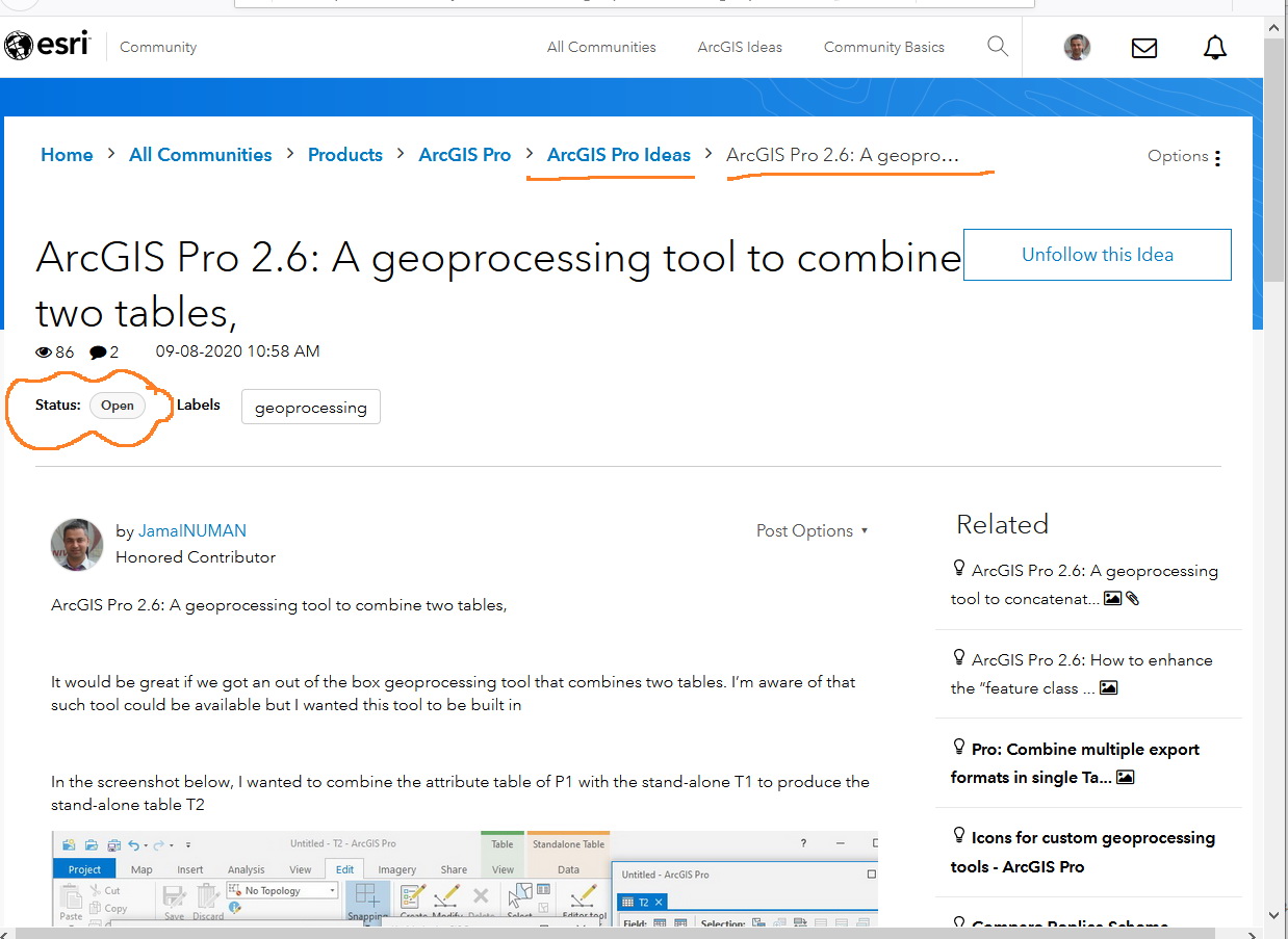 ArcGIS Pro 2.6: A geoprocessing tool to combine tw... - Esri Community