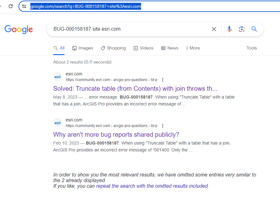 Solved: Why aren't more ArcGIS Pro bug reports shared publ... - Page 3 ...
