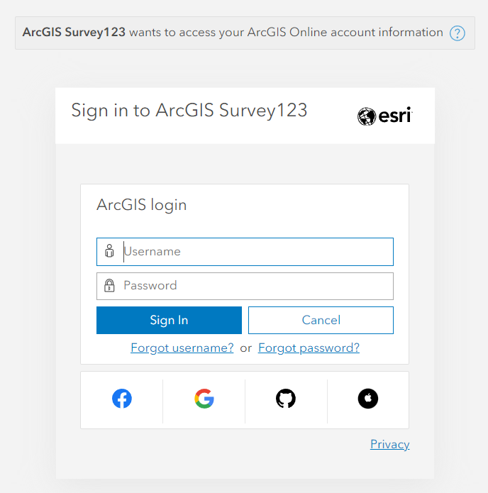 Solved: Using security key authentication with Survey123 C... - Esri Community