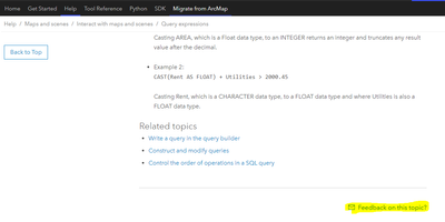 Documentation feedback form — "Send me a copy" and... - Esri Community