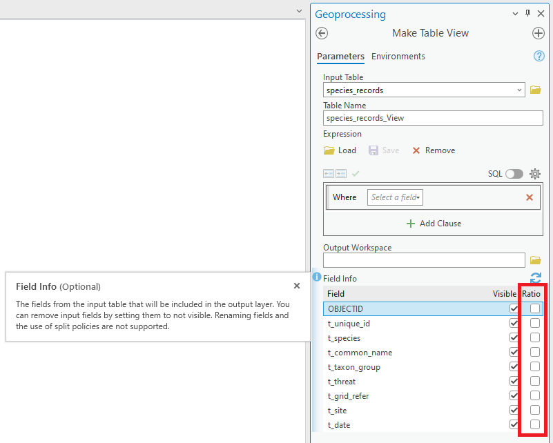 Make Table View — Indicate The Purpose Of Field In Esri Community