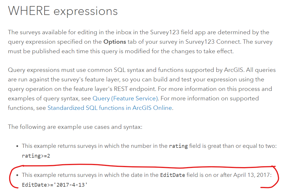 How to Create Inbox Query with DateTime Question? - Esri Community