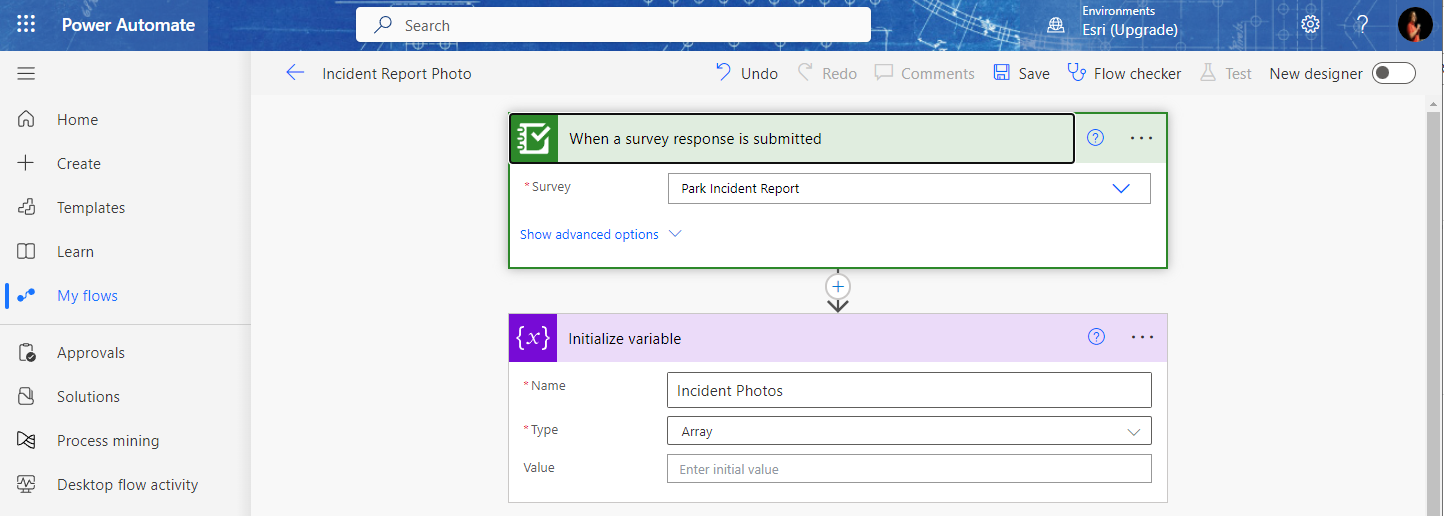 Working with Survey123 attachments in Microsoft Power Automate