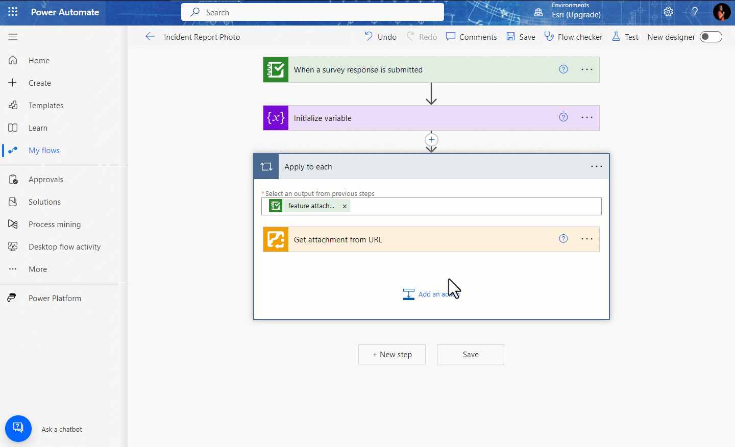 Working with Survey123 attachments in Microsoft Power Automate