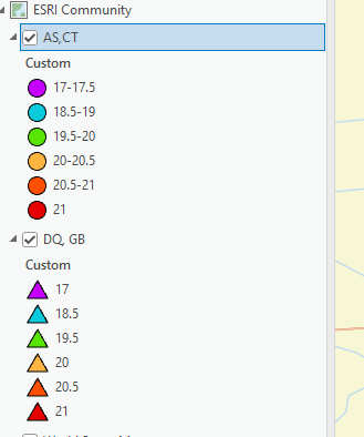 Solved: How do I change shape and color based on two diffe... - Esri Community