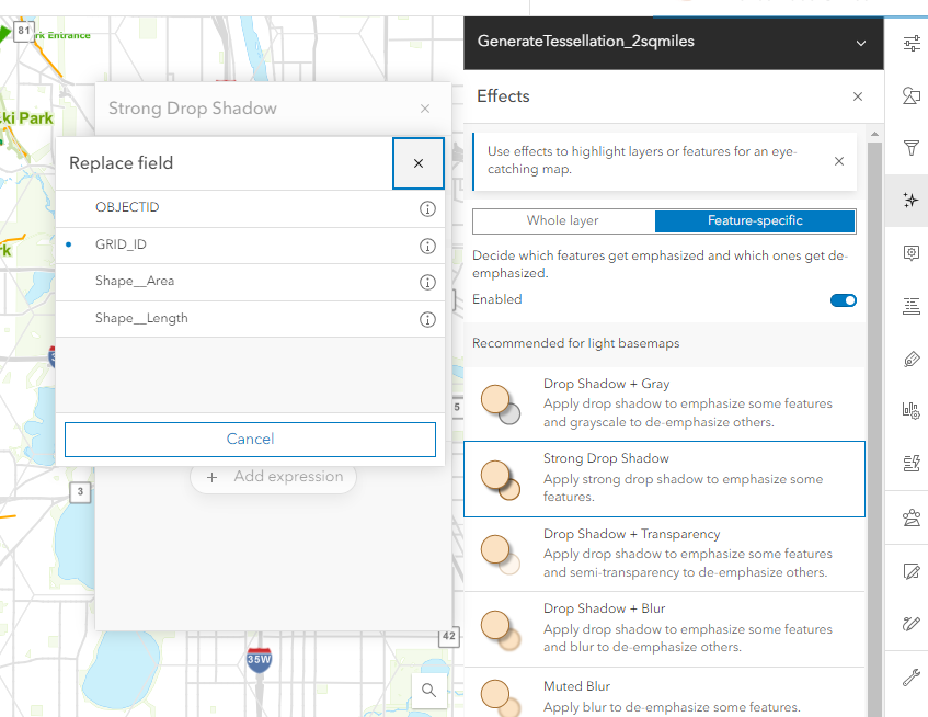 ArcGIS Online- Map Viewer Feature Specific Effects... - Esri Community