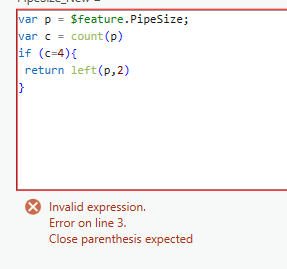 Arcade Error Text Confusion - Esri Community