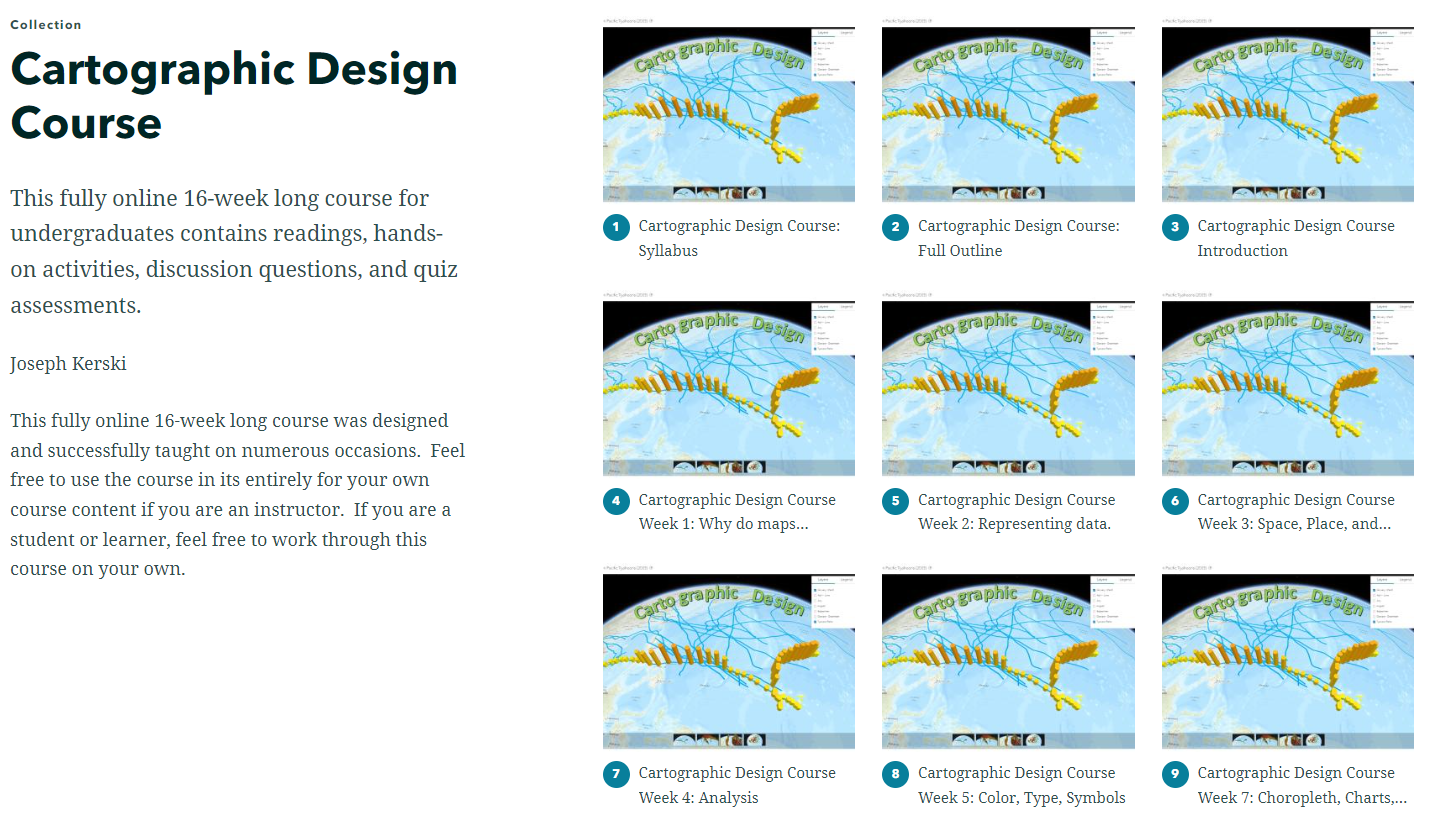 A complete course in Cartographic Design - Esri Community