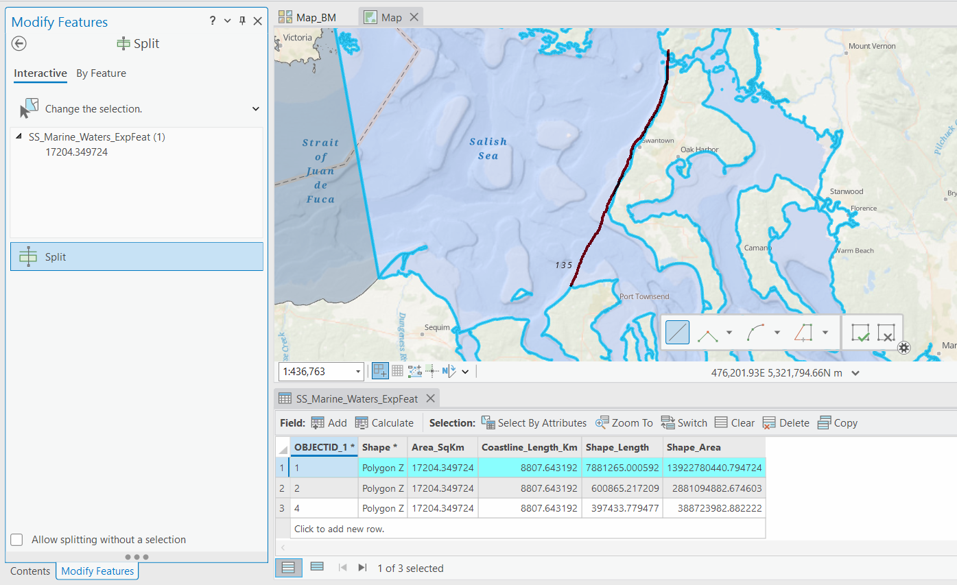 Solved: Trouble splitting a shoreline polygon - Esri Community