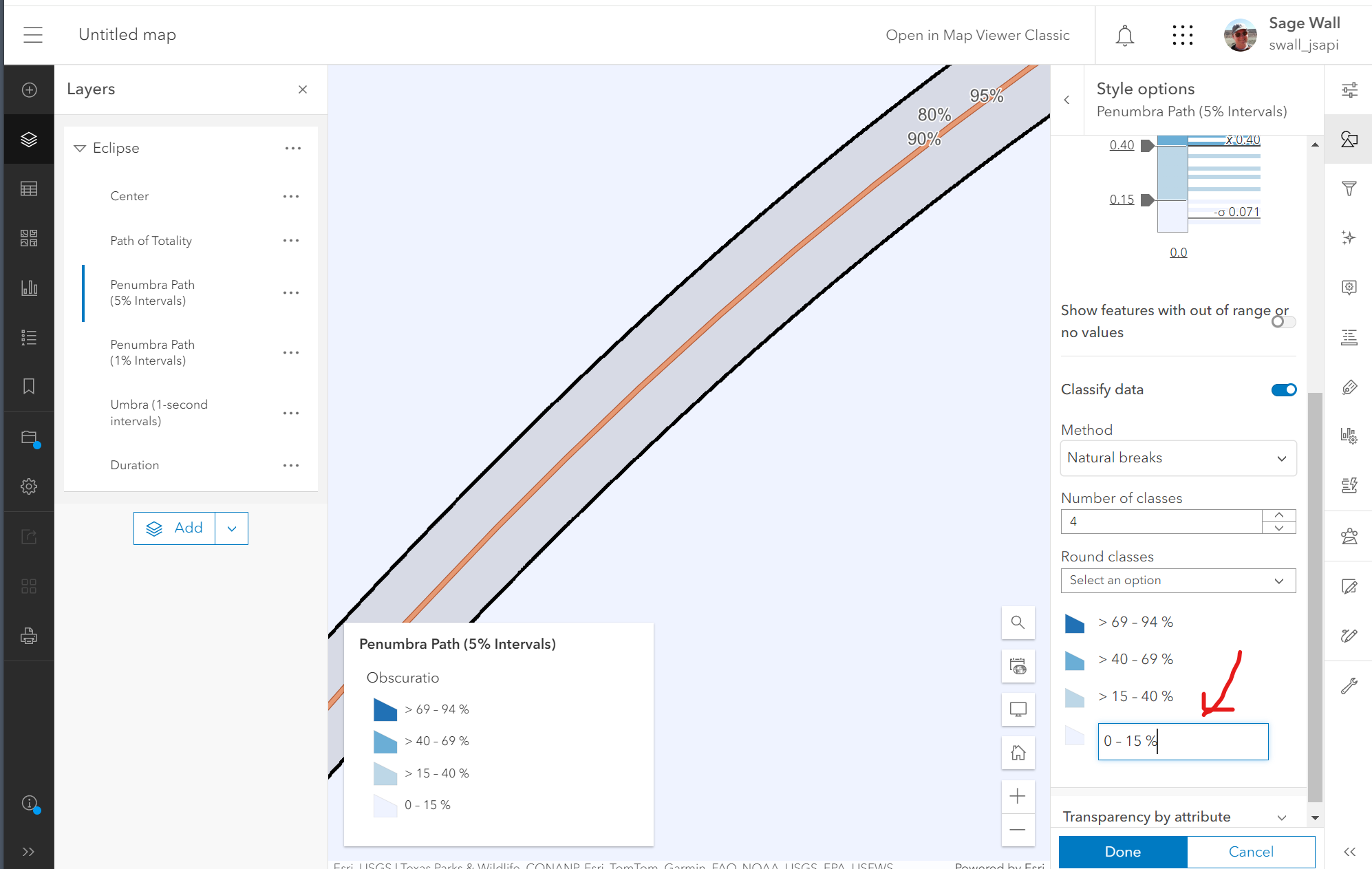 Allow formatting AGOL legends with percent % - Esri Community